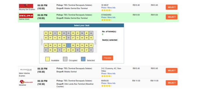 How to Booking Bus Ticket – Malaysia Buses Ticket